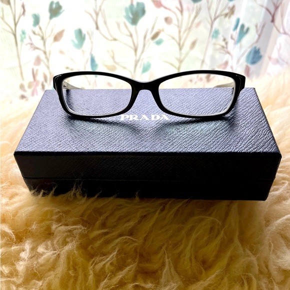 Prada | Accessories | Prada Black Eyeglasses With Case Box | Poshmark